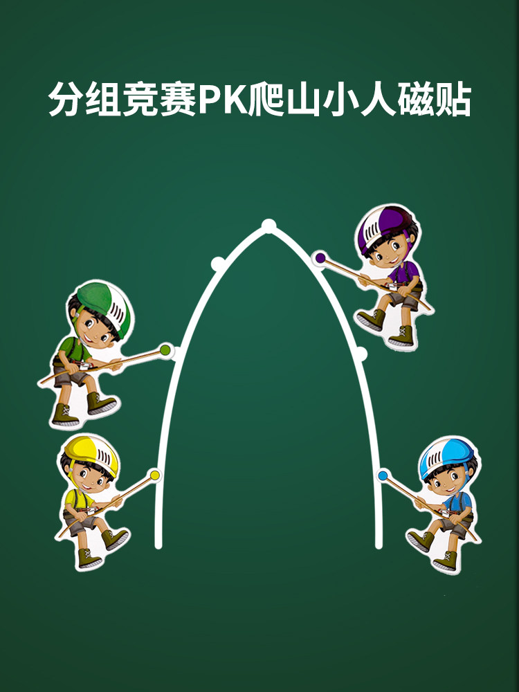 爬山卡通人物分组PK班级比赛教具磁性贴早教小组竞赛英语课堂玩具