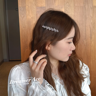 韩国东大门亮钻编织发夹刘海碎发边夹网红高级感鸭嘴夹头饰夹子女