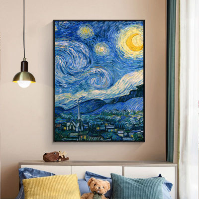 客厅装饰挂画梵高星空油画餐厅壁画沙发背景墙世界名画玄关向日葵