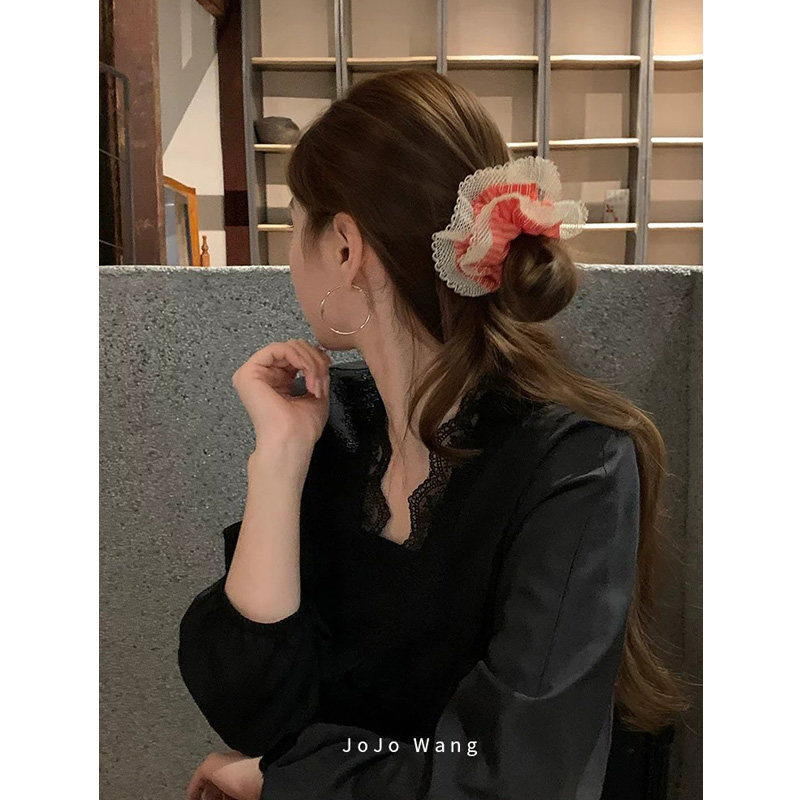 被小粉美到啦!天然面料气质发圈女扎头发饰高级洋气韩国时尚头绳