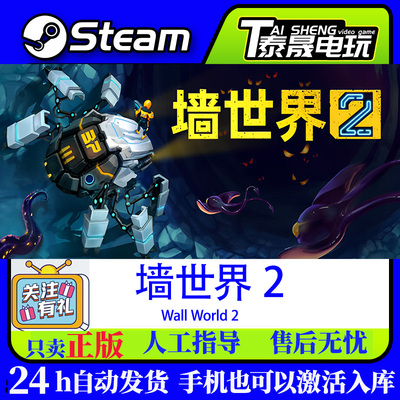 Steam正版国区CDKEY 墙世界2 Wall World 2 激活码入库 现货秒发