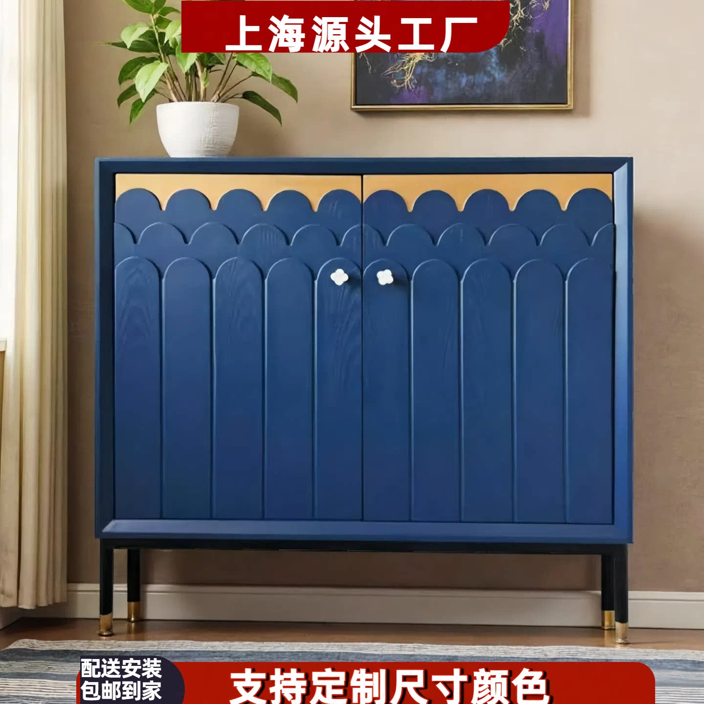 意式极简烤漆餐边柜轻奢入户玄关柜鞋柜多功能茶水柜简约储物柜