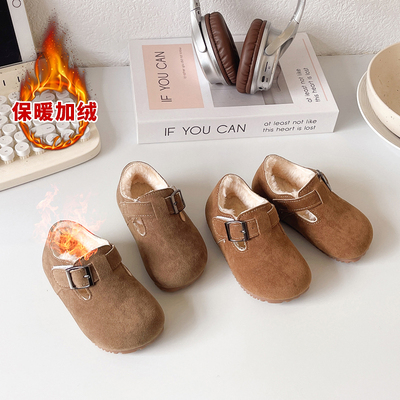 儿童勃肯鞋2025秋冬季新款博肯休闲宝宝鞋子女童加厚男童皮鞋童鞋