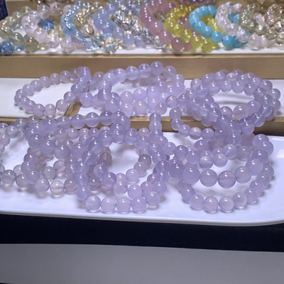 天然紫玉髓手串高冰高透紫玉髓紫气东来财运亨通仙女手串毕业级