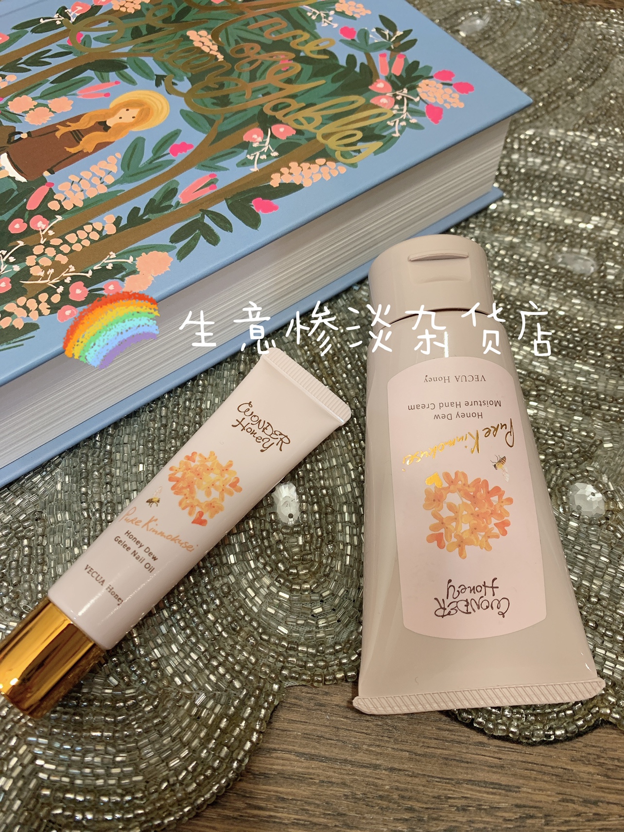 甜桂花限定金木犀日本 Vecua Honey保湿滋润嫩肤护手霜/指缘油_虎窝淘