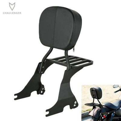 适用哈雷摩托车运动者XL883 1200定制可拆卸靠背垫货架2004-2020