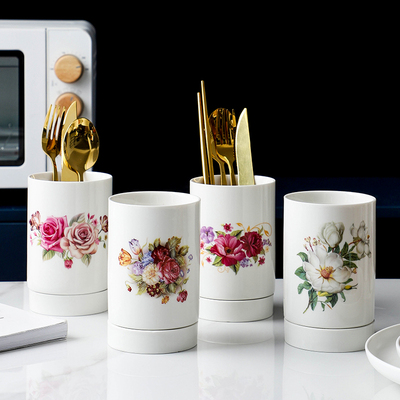 筷篓陶瓷筷子筒置物架沥水家用