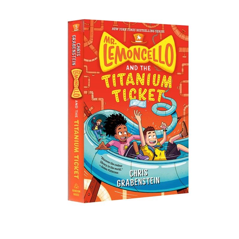 英文原版 Mr. Lemoncello and the Titanium Ticket#5平装纽约时报畅销书儿童章节解密小说 Chris ...
