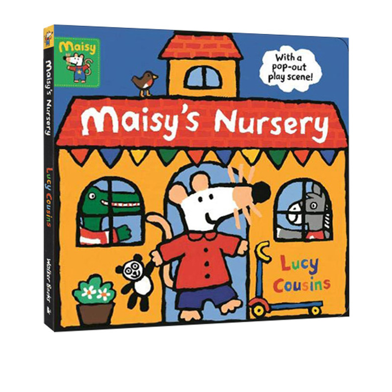英文原版绘本小鼠波波 Maisy's Nursery亲子互动立体游戏操作纸板书 with a pop-out play scene作者Lucy ...