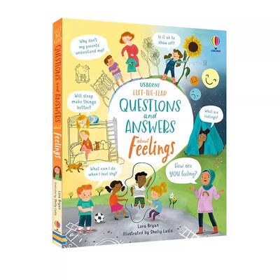 Usborne 英文原版 Lift the-Flap Questions and Answers About Feelings 你问我答科普翻翻书系列 趣味纸板翻翻书 尤斯伯恩