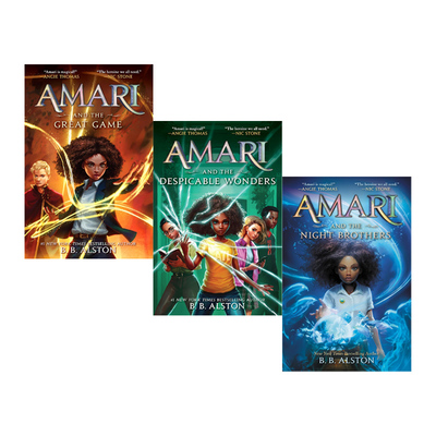 Amari 英文原版 阿玛瑞与神秘奇物  Amari and the Despicable Wonders 3册 桥梁章节小说  奇幻冒险成长 青少年读物
