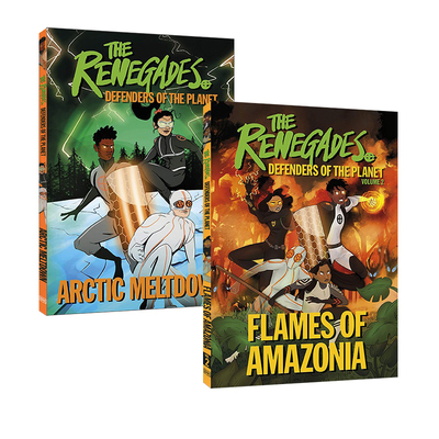 英文原版 The Renegades Defenders of the Planet 2册合售 冒险故事绘本图画书 全彩漫画图画书 青少年课外阅读章节小说
