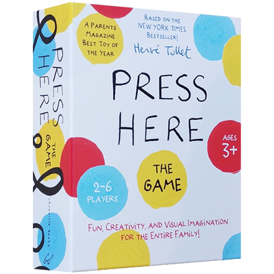 进口英文原版 Press Here Game Herve Tullet 儿童艺术卡片游戏玩具书 亲子互动时光 动手动脑