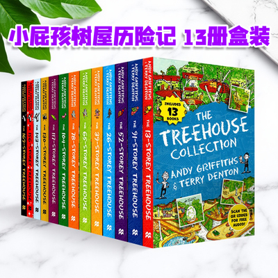 小屁孩树屋历险记 1-13册 礼盒装 英文原版The 13 26 39 52 65 78 91 104 117 130 143 156 169 Storey Treehouse 疯狂树屋历险记
