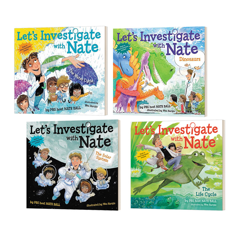 预售跟着内特去研究4册 Let's Investigate with Nate儿童自然知识科普英文原版科学知识绘本 Solar System ...