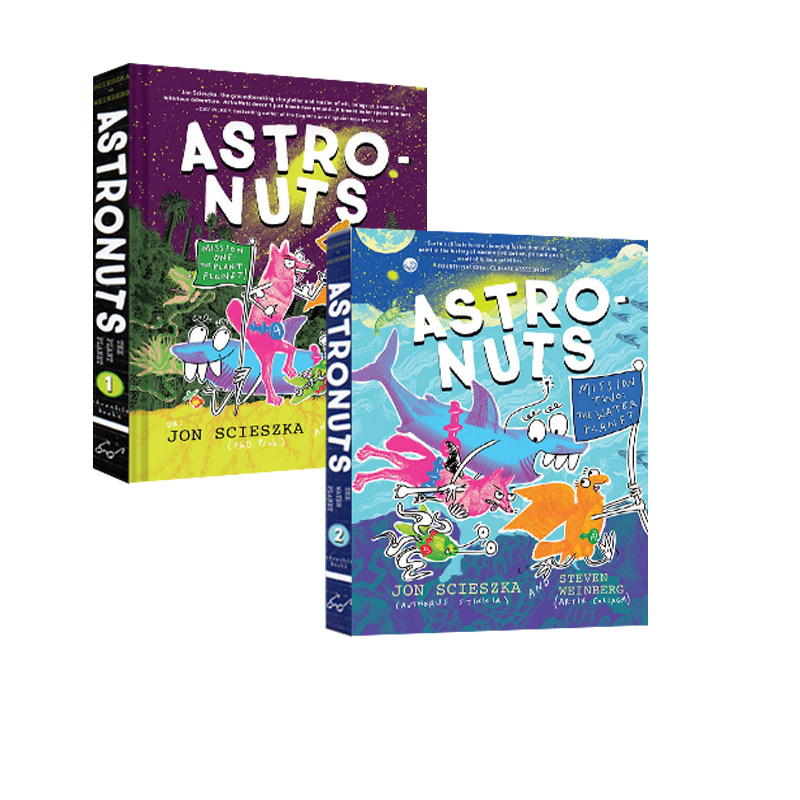 英文原版 AstroNuts系列 2册合售 The Plant Planet/Water Planet青少年章节课外小说全彩儿童英文课外读物_虎窝淘