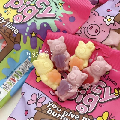 广州现货英国M&S玛莎蝴蝶猪软糖percy pig立体果汁水果橡皮糖零食