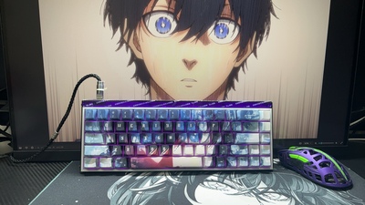 蓝色监狱洁世一主题正刻键帽 适配Wootingez63Made68雨75 rs7等