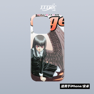艺术暗黑翼天使手机壳