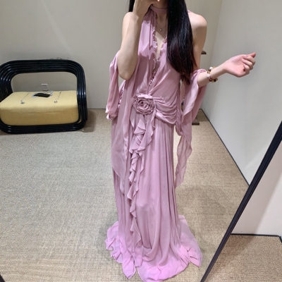 EVAN【正版●独家现货】沙滩裙度假仙女裙连衣裙v领性感显瘦长裙