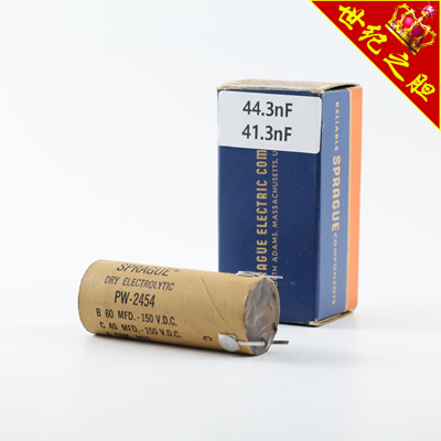 全新美国思碧 SPRAGUE PW-2454 B60MFD/C40MFD-150VDC黄纸皮电容