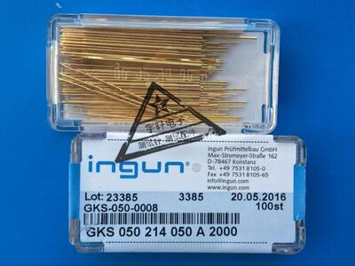 INGUN探针GKS050214050A2000/小四爪头0.78*43mm导电针 050测试针