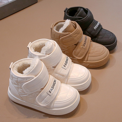 儿童雪地靴男童加绒加厚棉靴短靴