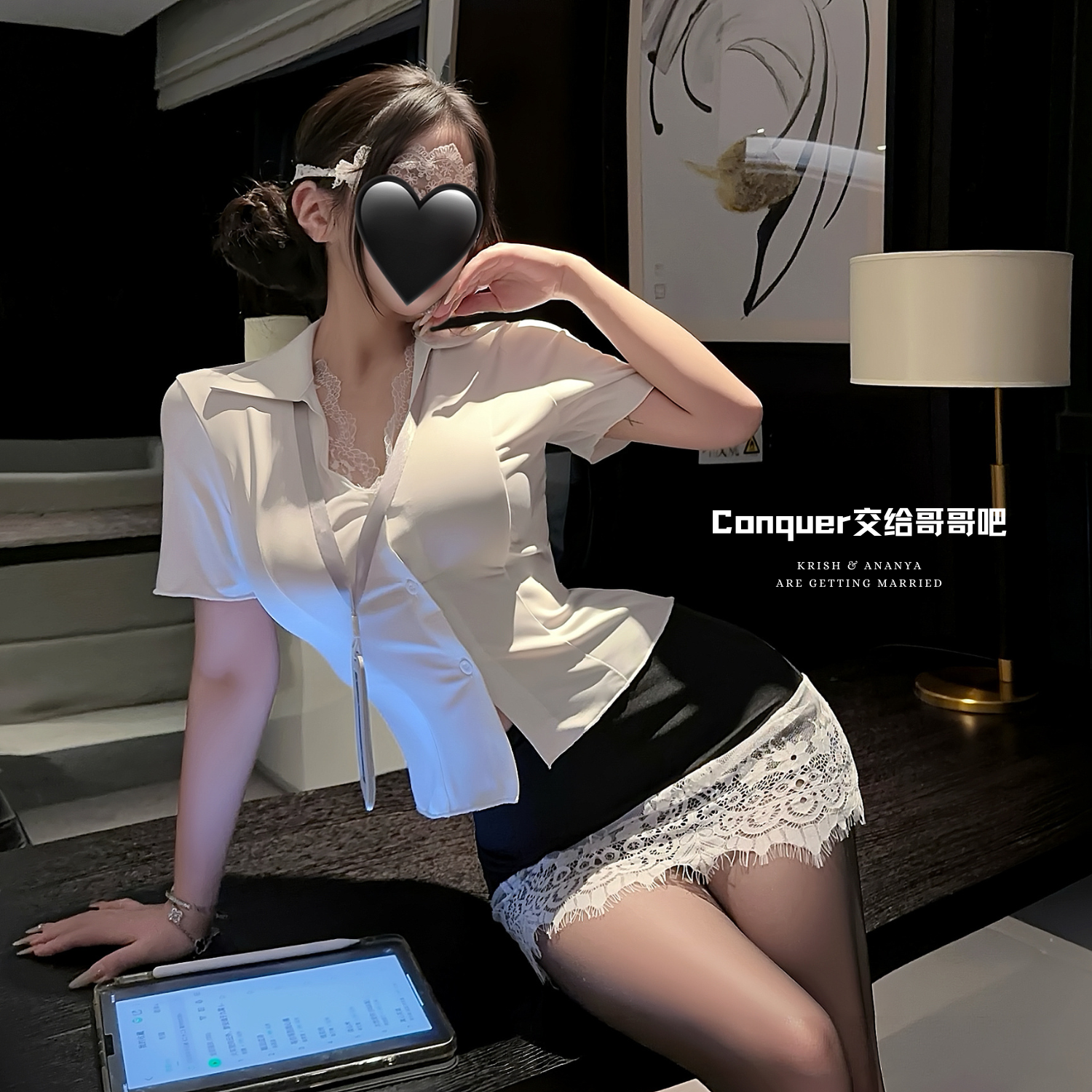 禁欲私教 性感诱惑OL秘书制服cos角色扮演紧身包臀裙qqny情趣套装