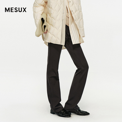 MESUX米岫25冬迪木尔风修身罗马布九分直筒面膜裤休闲裤MNWUQ417