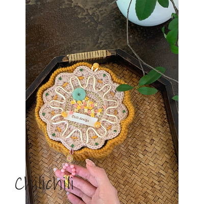 CHILI 原创设计手工创意礼物中秋款限定钩织DIY收纳首饰月饼盒