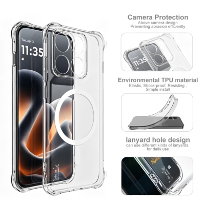 imak全包防摔软套磁吸版 适用摩托罗拉Moto Edge 70 Pro 5G透明壳手机壳磨砂保护套耐磨保护外套
