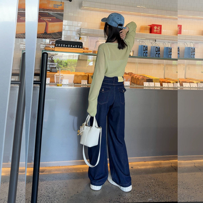 【2026夏上新】胖mm显瘦牛仔窄版阔腿裤长裤200斤大码女装_927