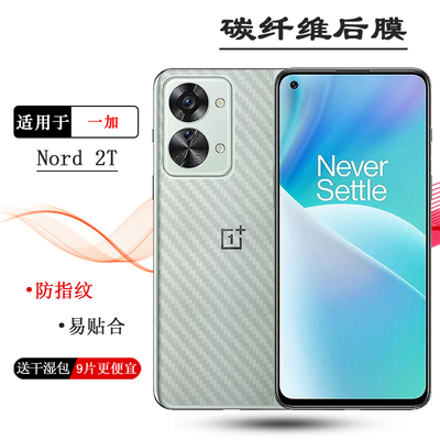适用一加Nord 2T专用手机后膜OnePlus Nord 2T防手汗磨砂贴纸CPH2399后部贴膜半高清反面膜普通膜秒贴保护膜