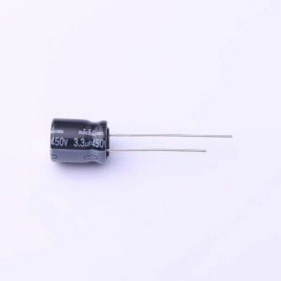 UVK2W3R3MPD 直插铝电解电容 3.3uF ±20% 450V 插件,D10xL12.5mm