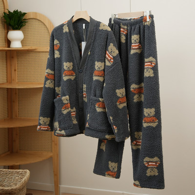 特 大码 女士家居服套装 睡衣睡裤 保暖起居服 秋冬款 女装