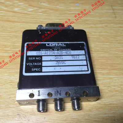 LORAL FSCM 99899 026-A1234-A2D-4C0 单刀双掷射频开关 28V SMA
