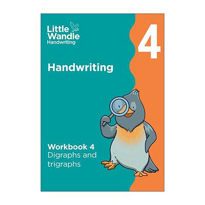英文原版 Little Wandle Handwriting Workbook 4 Digraphs and Trigraphs 儿童书写练习 双字母与三字母组合 进口英语原版书籍