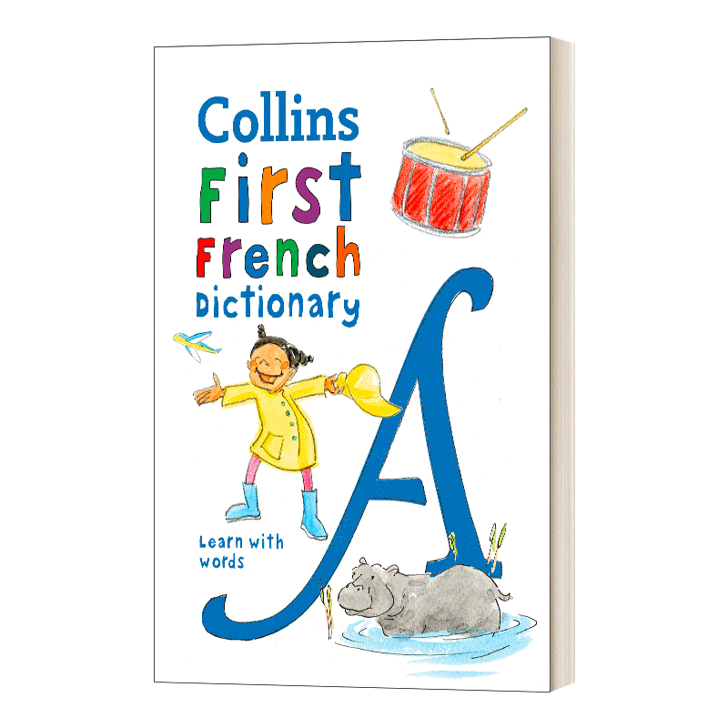 Collins First French Dictionary 500 first words 我的第一本法语词典 5岁+ 英文原版儿童法语词典 进口英语工具书籍