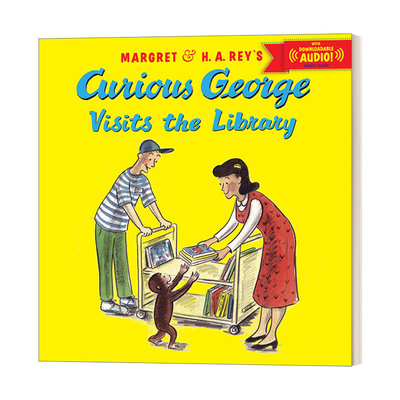 英文原版 Curious George Visits the Library with downloadable audio 好奇猴乔治去图书馆 音频可下载 英文版 进口英语原版书籍