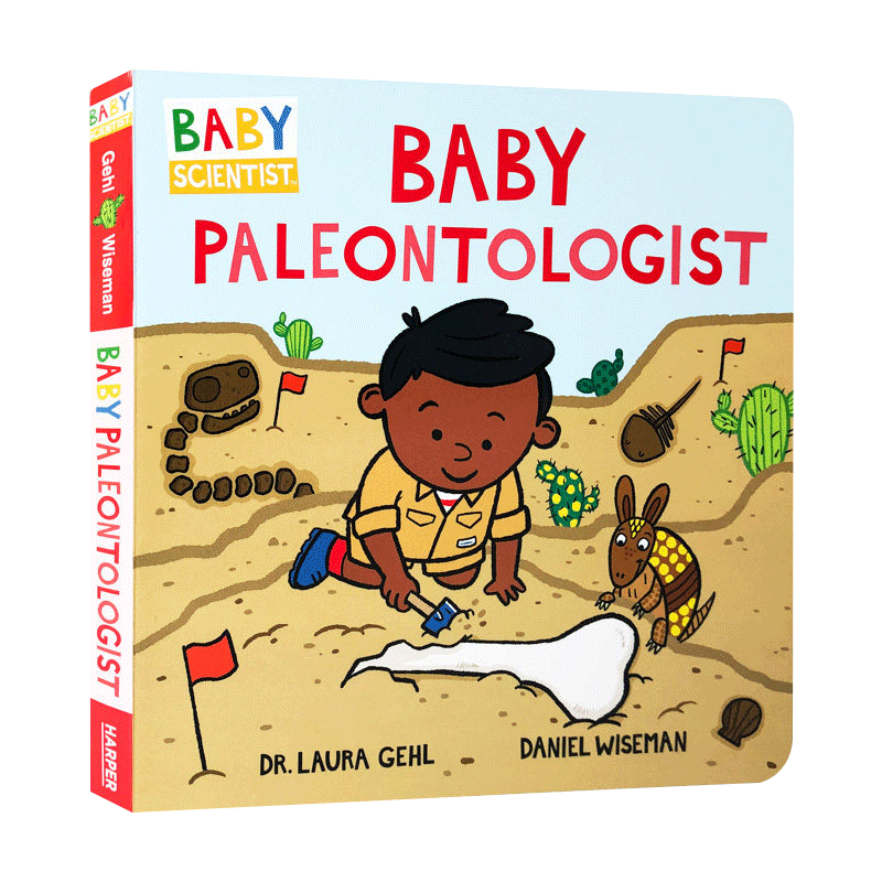 儿童科学家纸板书 Baby Scientist Baby Paleontologist 英文原版科普绘本故事读物 小小古生物学家 进口英语启蒙早教认知书籍