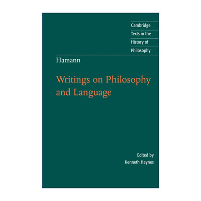 英文原版 Hamann Writings on Philosophy and Language 哈曼 哲学及语言著作 剑桥哲学史文本系列 英文版 进口英语原版书籍