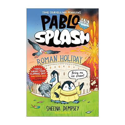 英文原版 Pablo and Splash Roman Holiday 帕布罗和水花 企鹅时空旅行3 罗马假日 儿童全彩漫画故事书 英文版 进口英语原版书籍