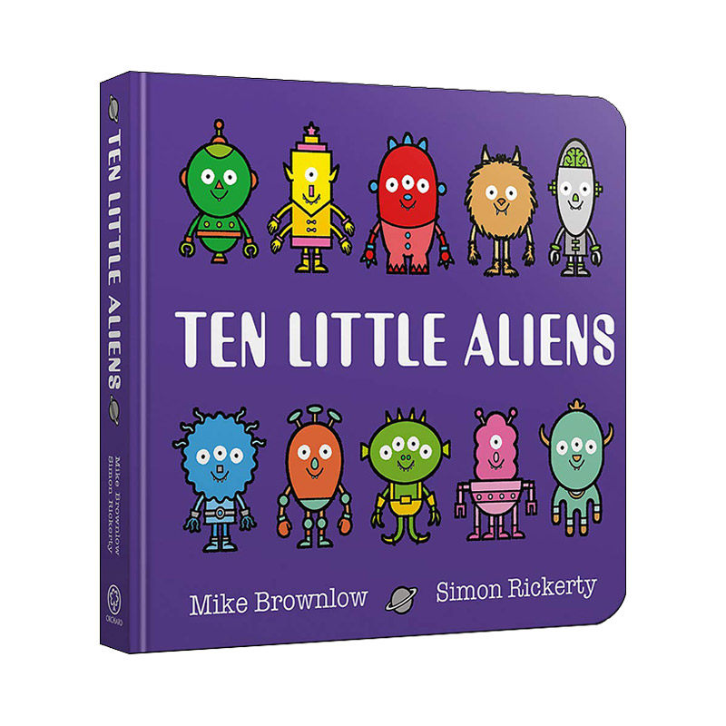 十个小外星人 Ten Little Aliens Board Book英文原版儿童绘本进口英语纸板书籍_虎窝淘