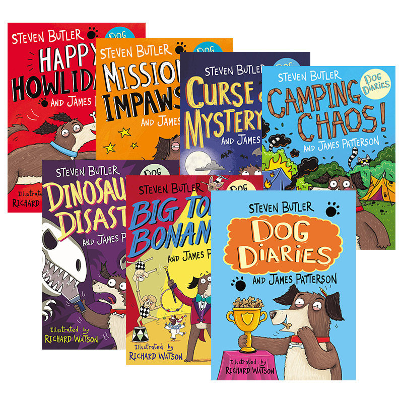Dog Diaries狗狗日记系列7本爆笑故事英文原版儿童冒险故事桥梁章节书中小学生英语课外读物进口英语书籍_虎窝淘