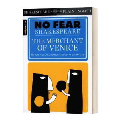 别怕莎士比亚  威尼斯 Sparknotes Merchant of Venice No Fear Shakespeare 英文原版文学书籍 喜剧艺术 进口英语读物