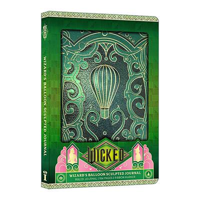 英文原版 Wicked Wizard's Balloon Sculpted Journal 魔法坏女巫 雕刻工艺 精装日志本 英文版 进口英语原版书籍