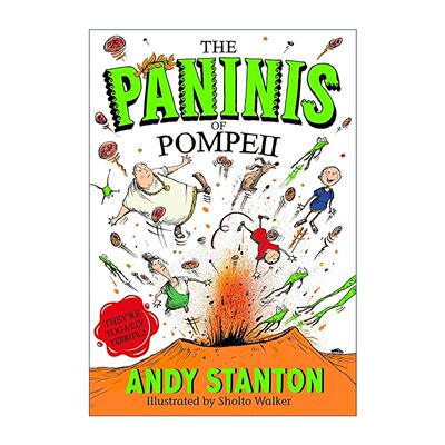 英文原版 The Paninis of Pompeii 庞贝城的帕尼尼一家 爆笑历史喜剧 英式冷笑话 超现实闹剧 漫画式插图 英文版 进口英语原版书籍
