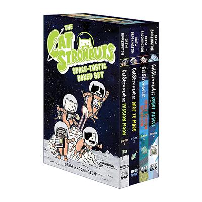 英文原版 CatStronauts Space-Tastic Boxed Set 猫猫历险记1-4册盒装 全彩漫画书太空宇宙题材 英文版 进口英语原版书籍
