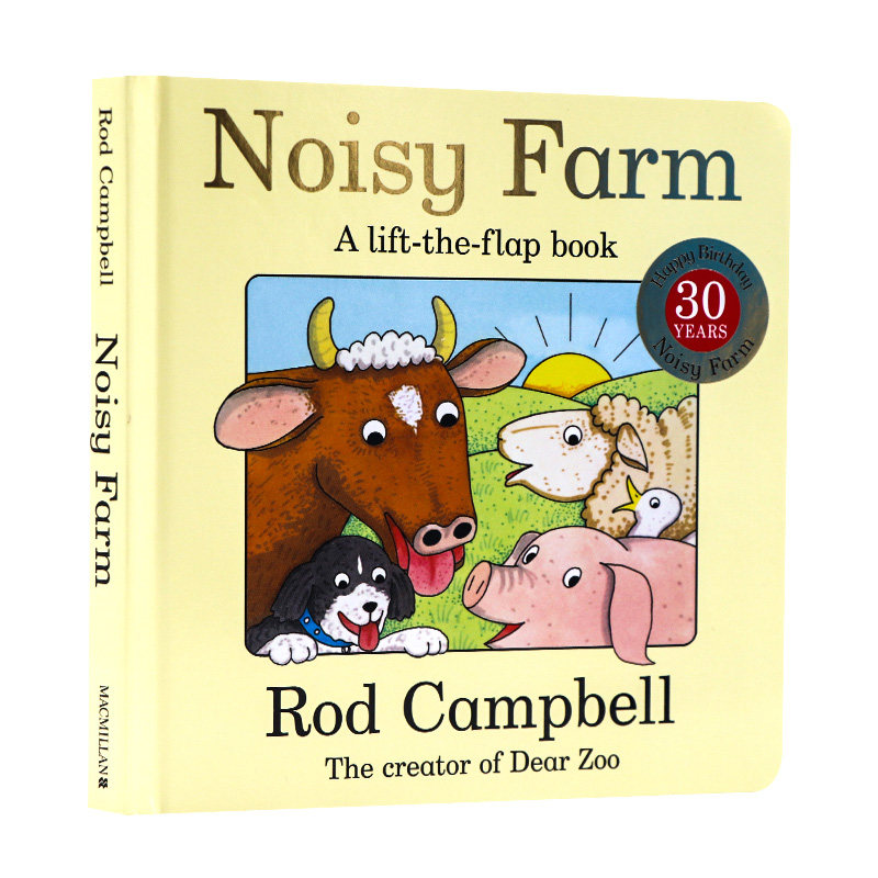 热闹的农场 Noisy Farm 英文原版纸板翻翻书 Dear zoo同作者 Rod Campbell 英文版幼儿英语启蒙绘本 进口原版书籍_虎窝淘