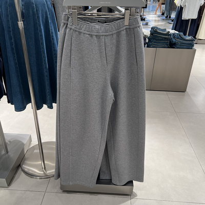 UR国内代购2025秋季女装时尚慵懒休闲简约松紧腰弯刀裤UWU650023